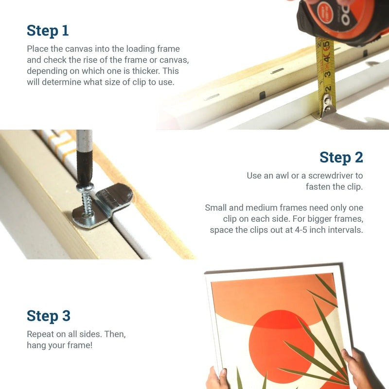 1/8“ Canvas Offset Clips - Picture Hang Solutions