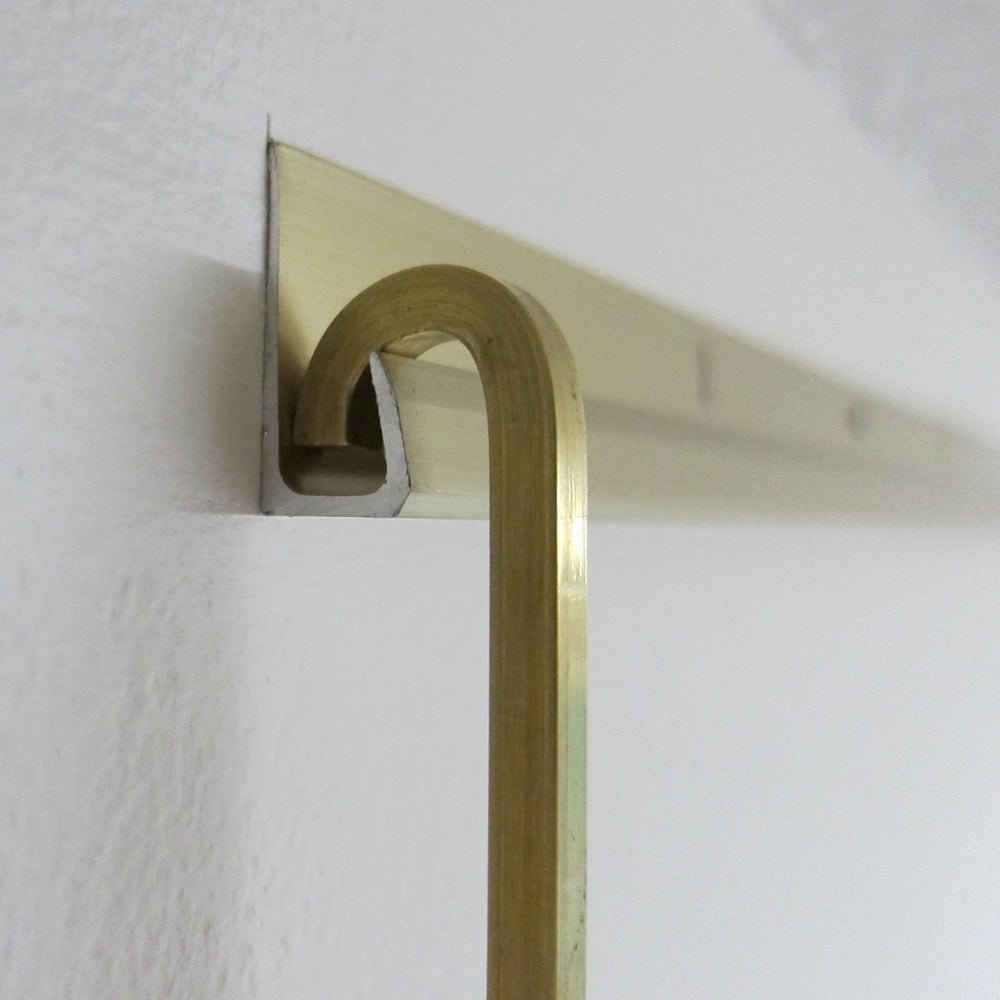 Brass Gallery Rod 5 Foot and 4mm Square - For J Channel Wall Rail ...