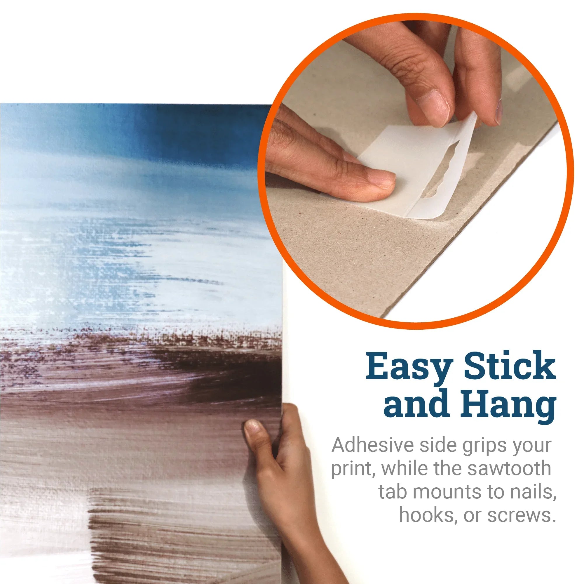 Economy Plastic Hanger | Hang Tabs - Foamboard Art Hangers - Picture ...