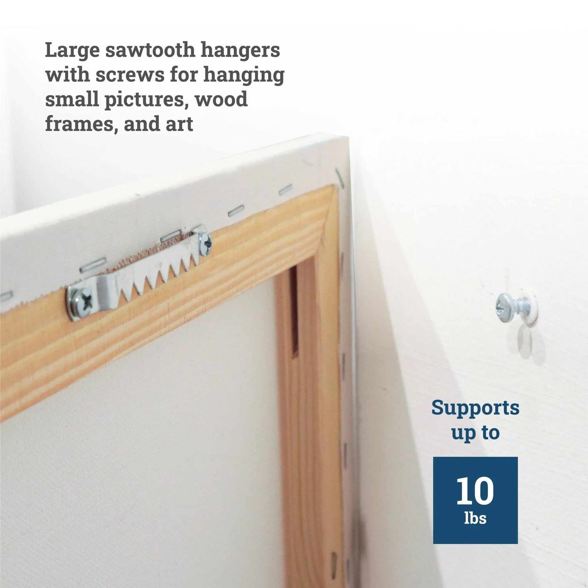 Large Sawtooth With Screws - 2 3/4" Tall and 5/16" Wide - Picture Hang ...