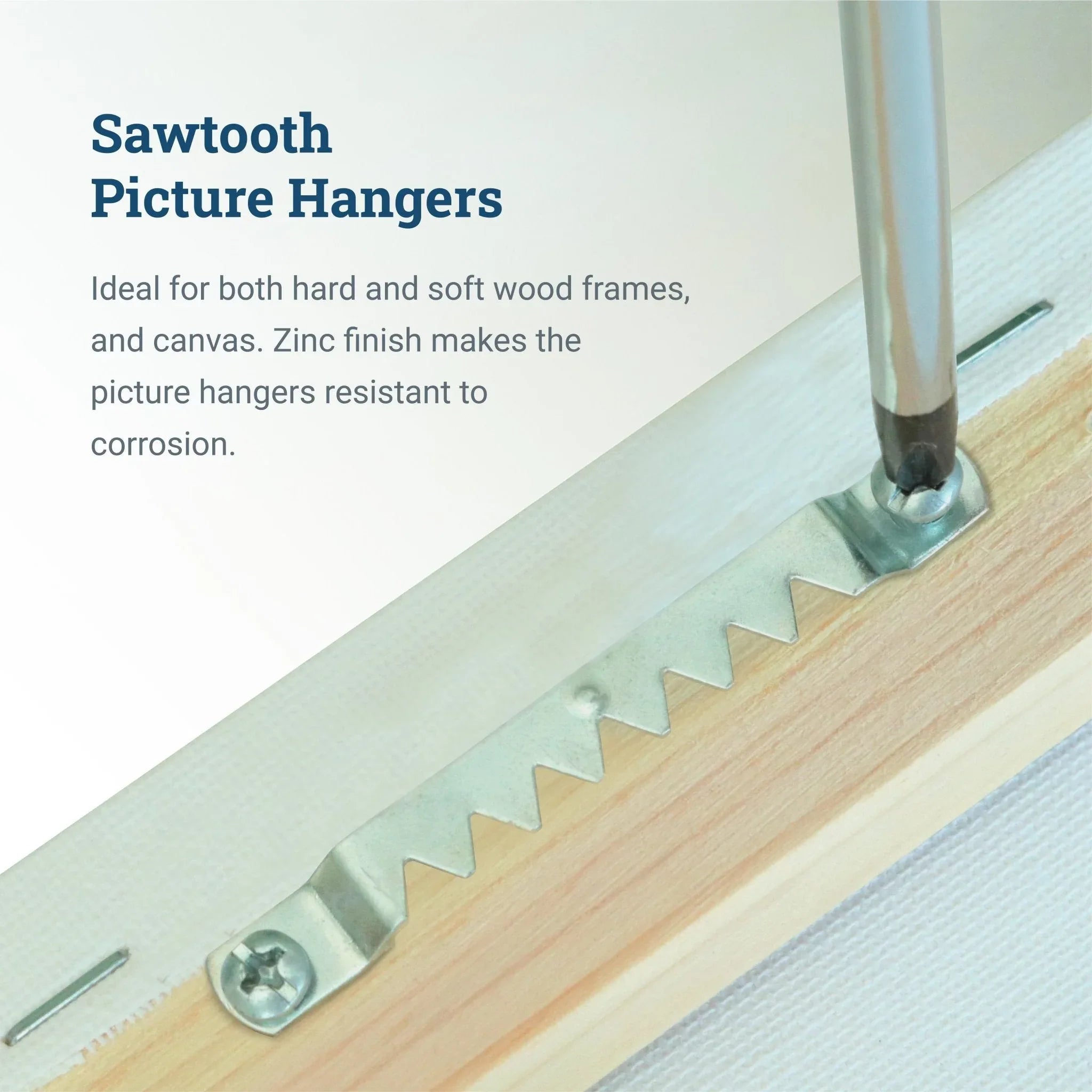 Large Sawtooth With Screws - 2 3/4" Tall and 5/16" Wide - Picture Hang ...