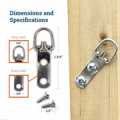 Small Strap Hanger - 1/78-Inch Long And 3/8-Inch Wide - Picture Hang ...