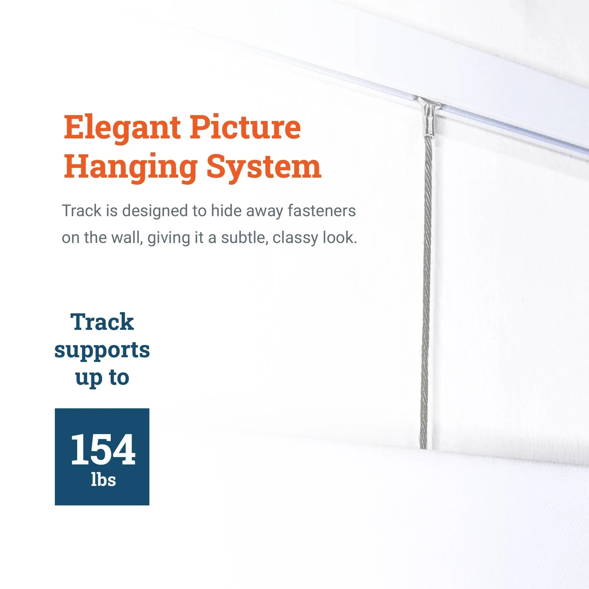 Track 100 Kit With Steel Cords And Hardware - Picture Hang Solutions